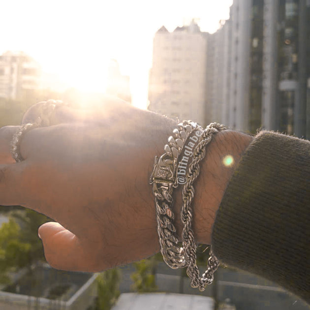 6mm Thick Rope Bracelet in White Gold – Bling Label