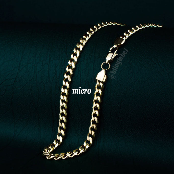 Micro Miami Cuban Link Choker Chain in Gold – Bling Label