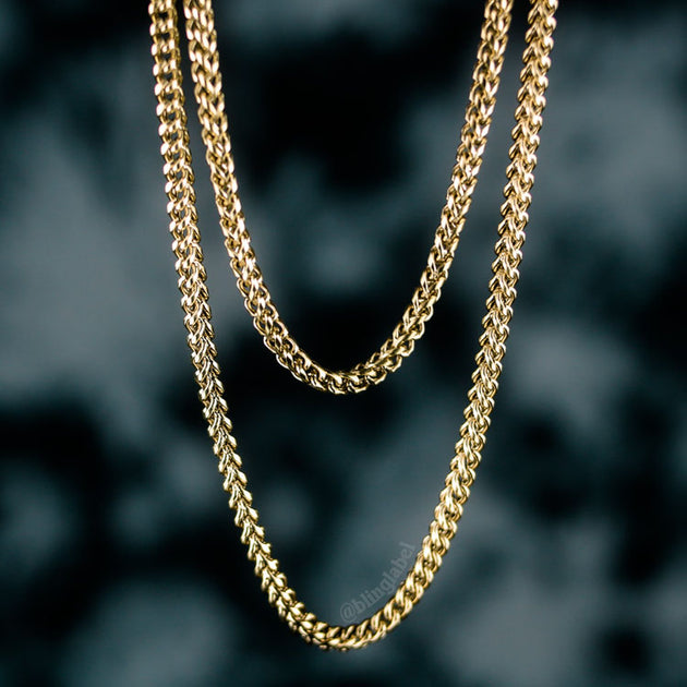 2.5mm Franco Box Chain in Gold – Bling Label