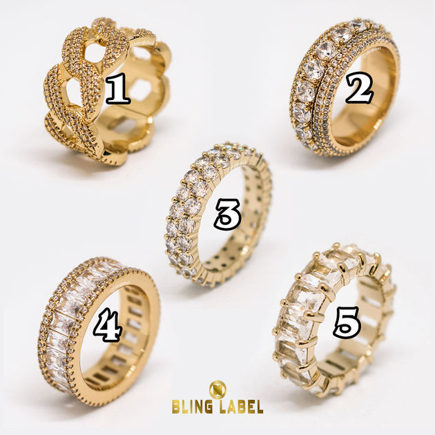 5 Pc Boss Ring Set in Gold – Bling Label