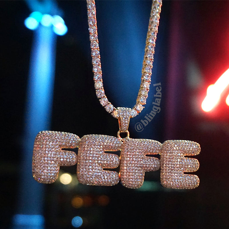 Custom Name Rapper Necklace (Premium 18K Plating) – Bling Label
